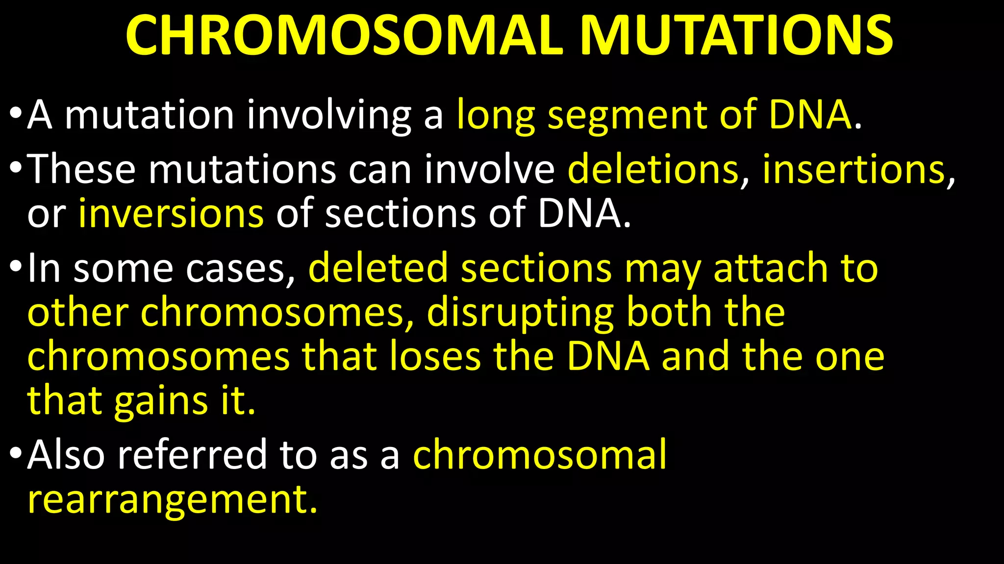 Mutations types and causes | PPTX
