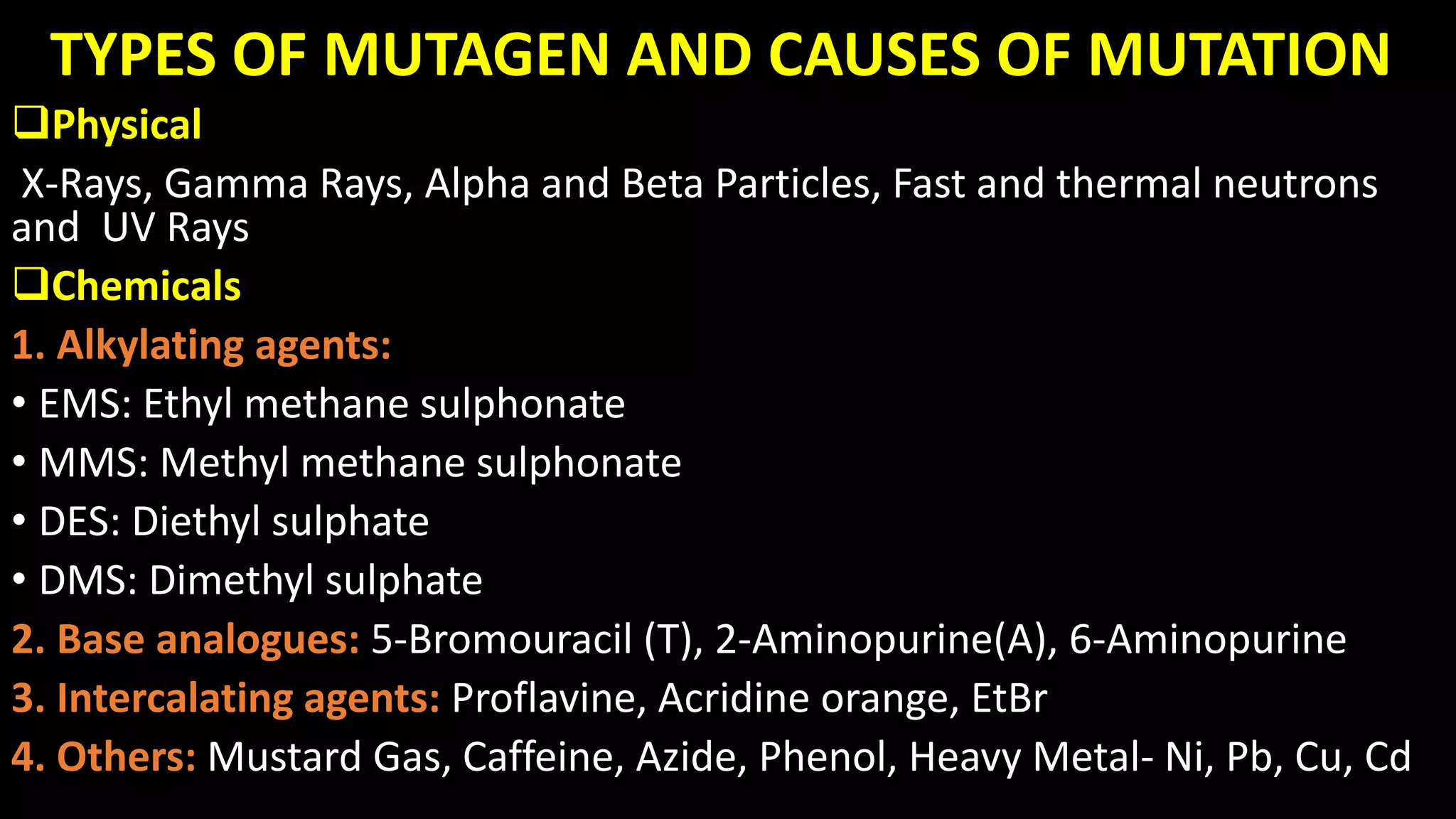 Mutations types and causes | PPTX