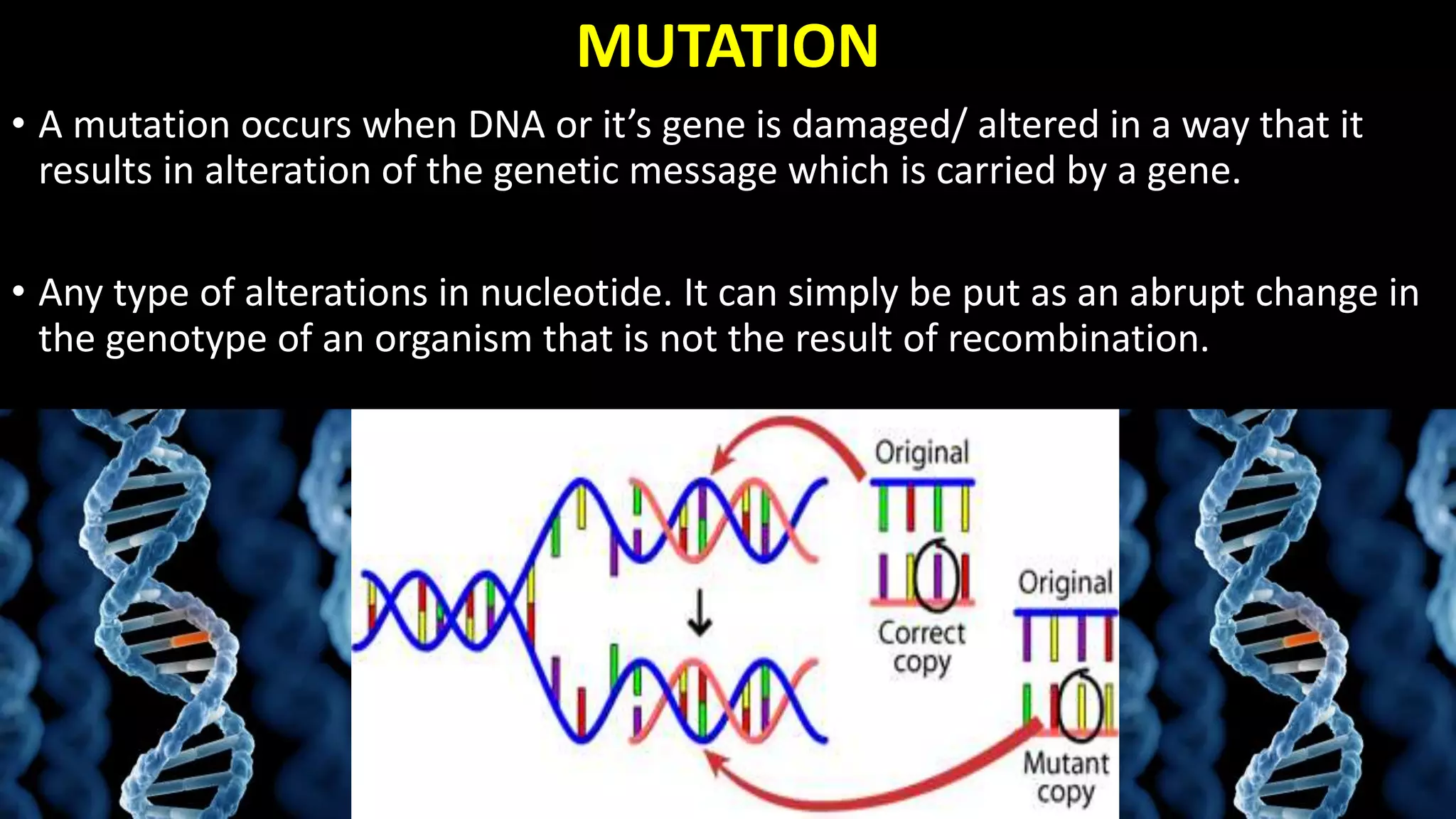 Mutations types and causes | PPTX