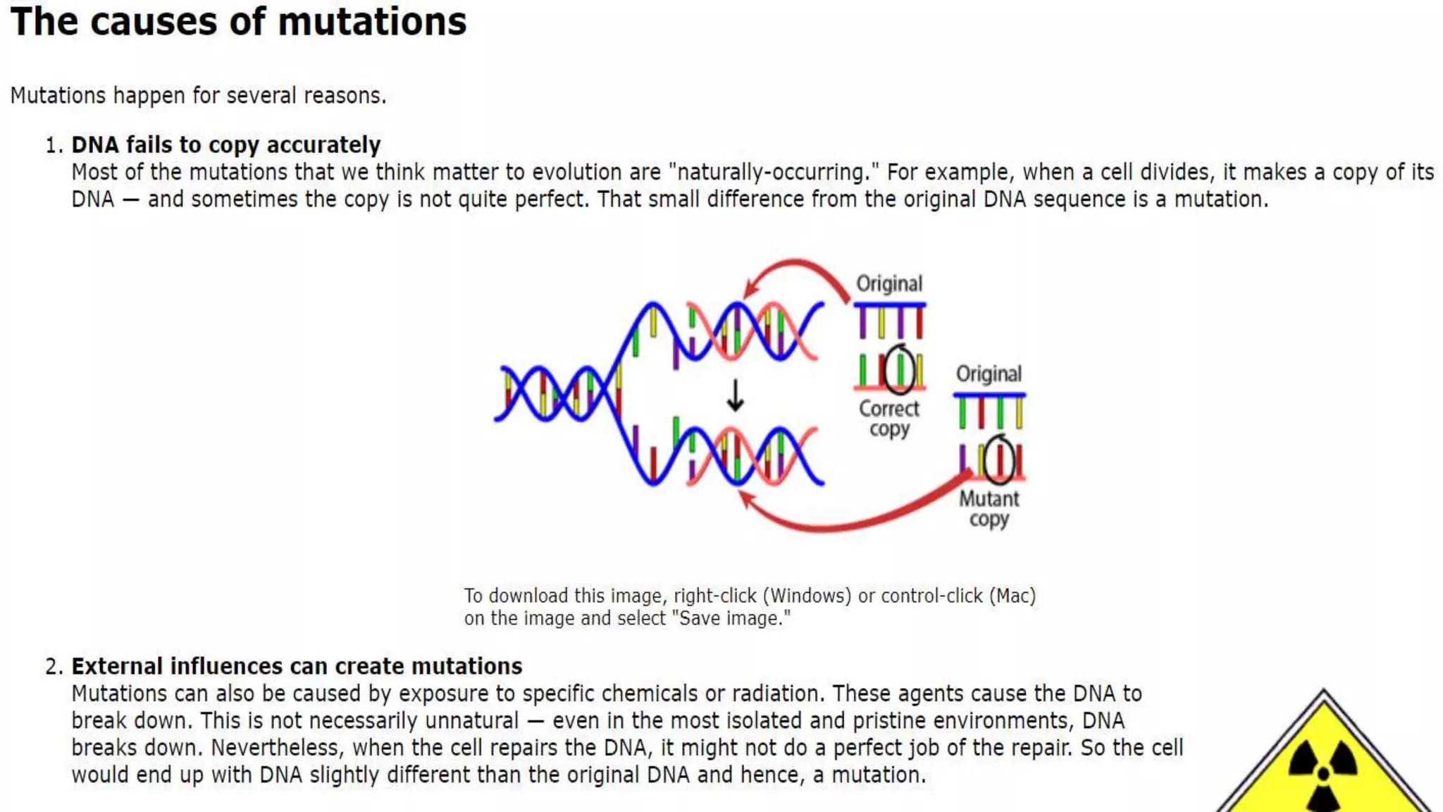 Mutations types and causes | PPTX