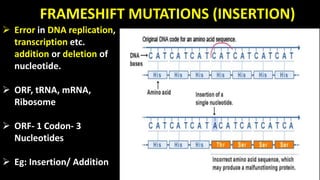Mutations types and causes | PPTX
