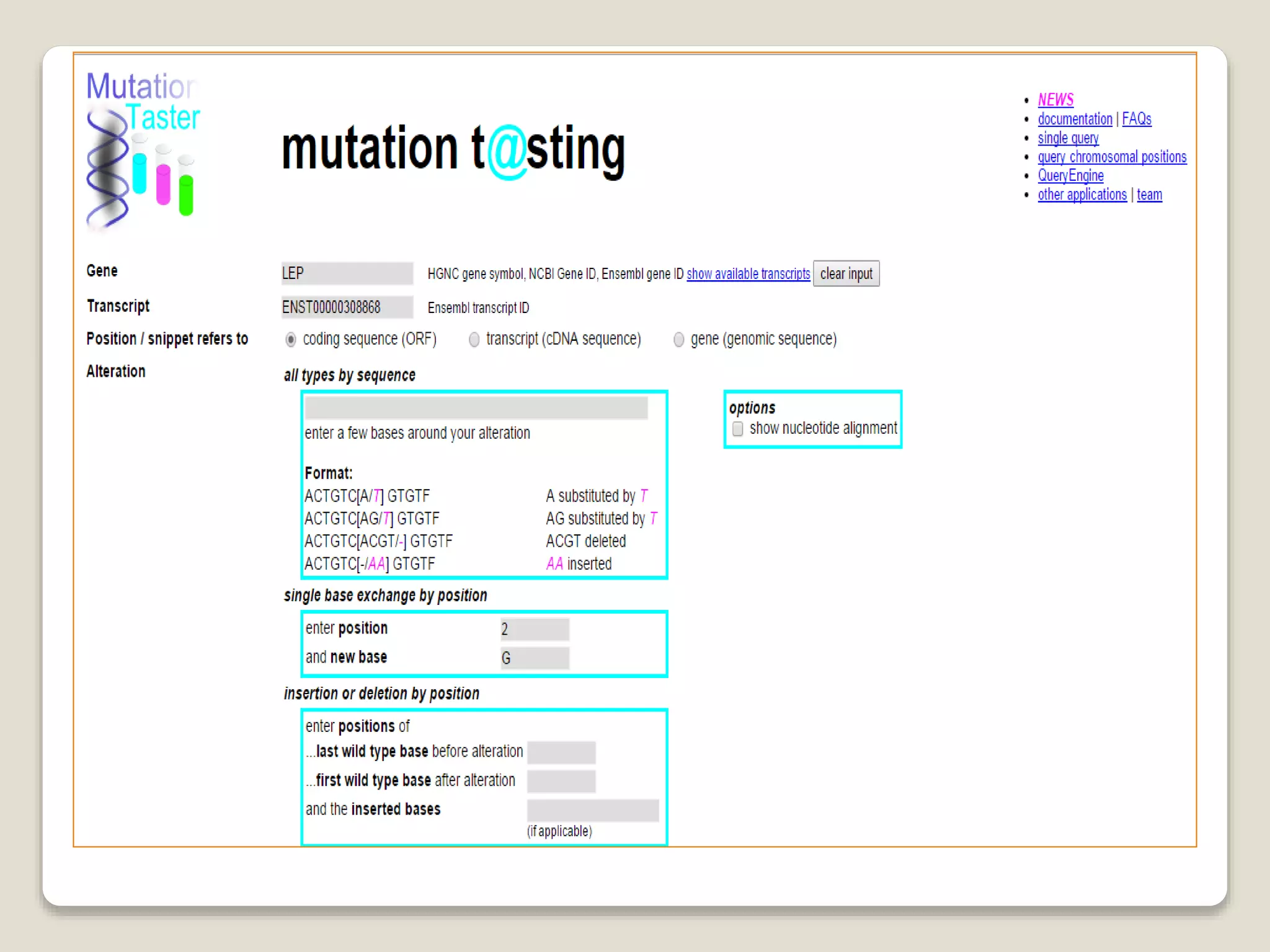 Mutation Taster Ppt Pptx