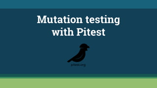 Mutation testing | PPT