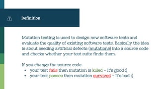 Mutation testing | PPT