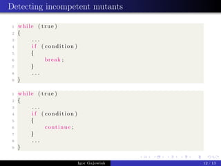 "Mutation Testing" by Igor Gajowiak | PPT