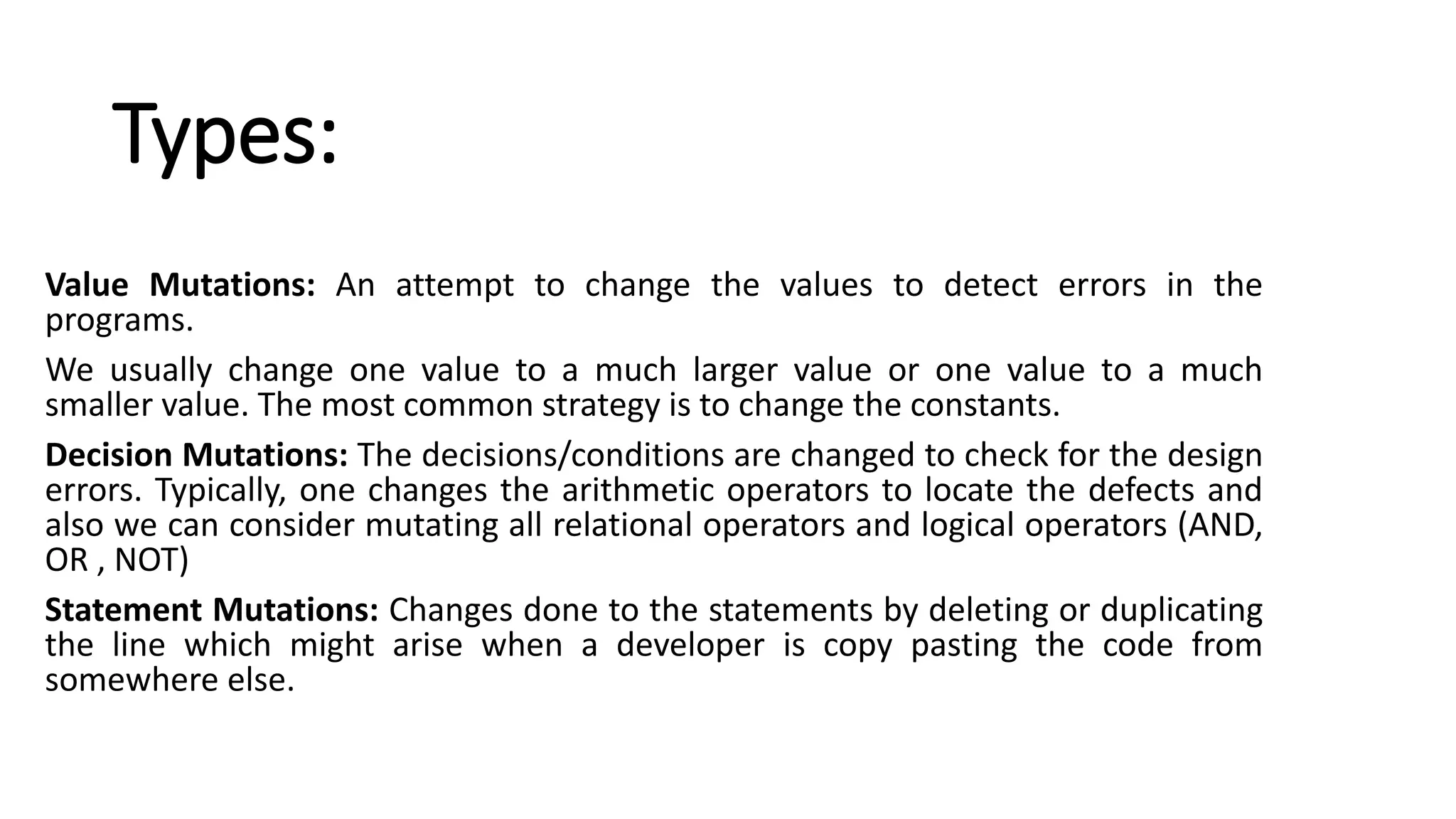 Mutation testing 1 | PPTX
