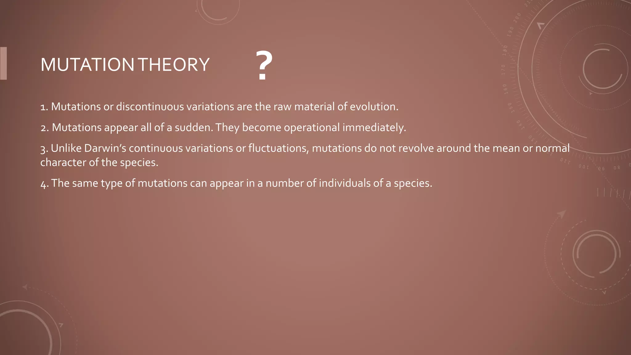 Mutation theory | PPTX