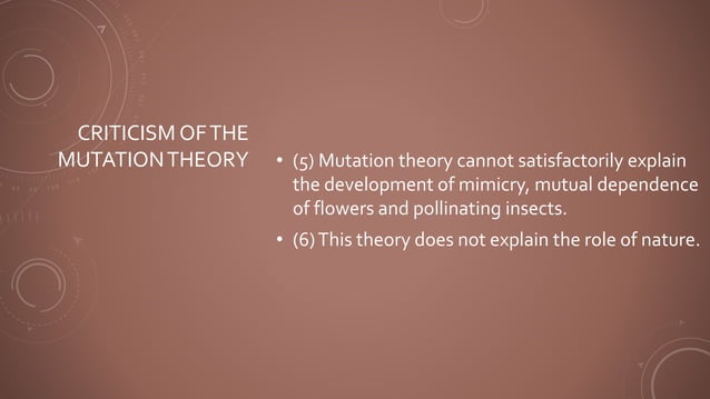 Mutation theory | PPTX