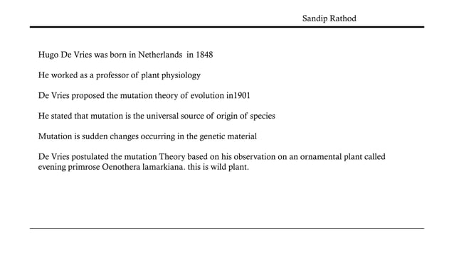 Mutation Theory of De Vries.pdf | Genetics | Science