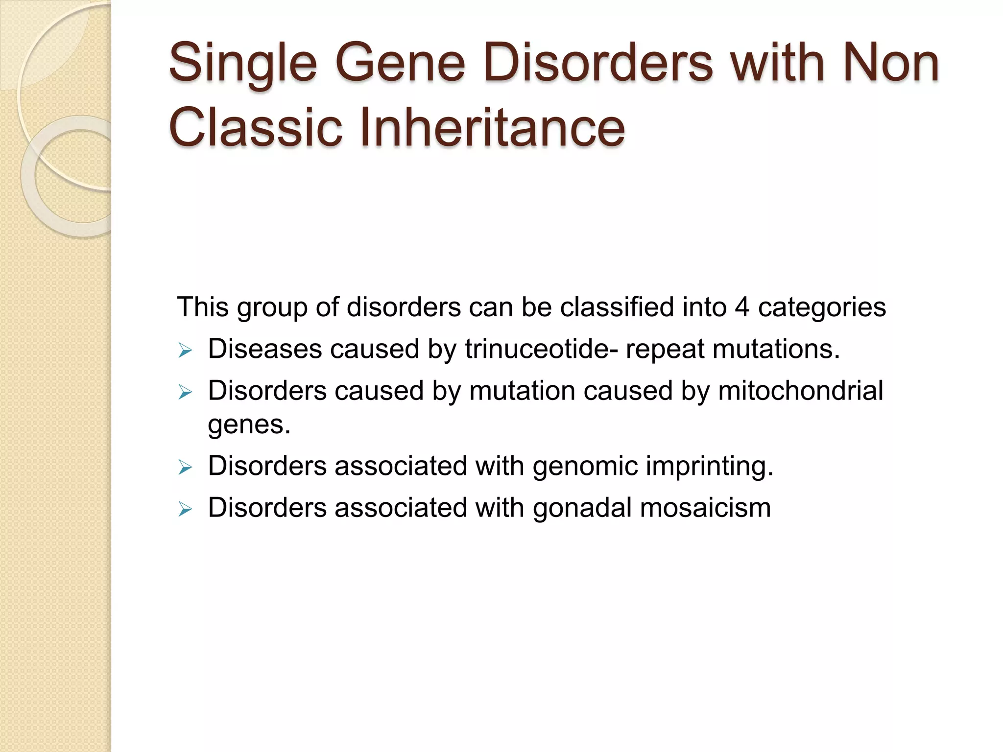 Mutation with transmission pattern of single gene disorder | PPTX