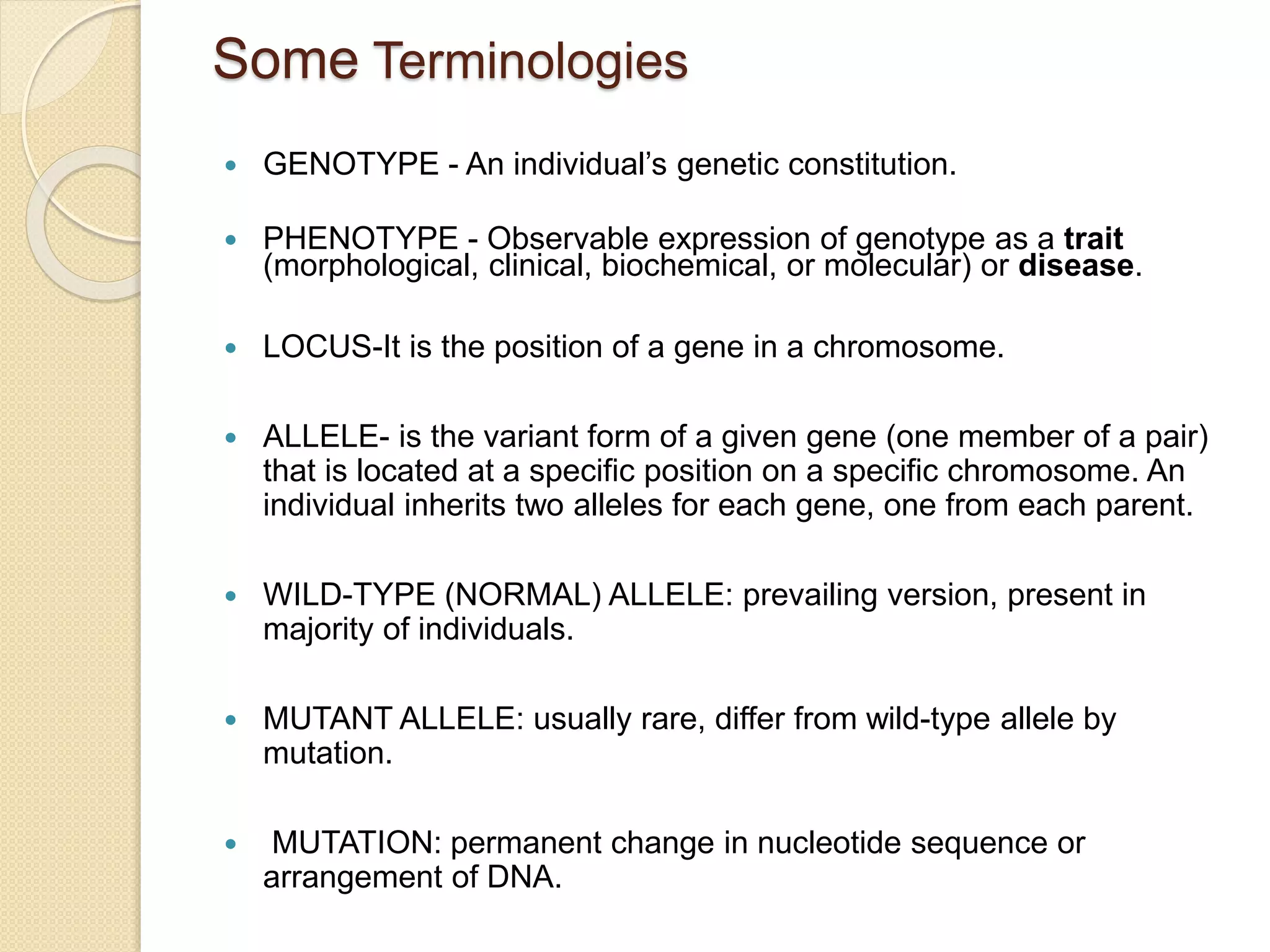 Mutation with transmission pattern of single gene disorder | PPTX