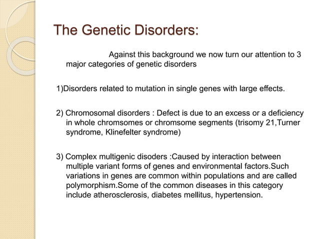 Mutation with transmission pattern of single gene disorder | PPTX