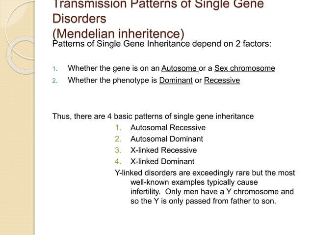 Mutation with transmission pattern of single gene disorder | PPTX
