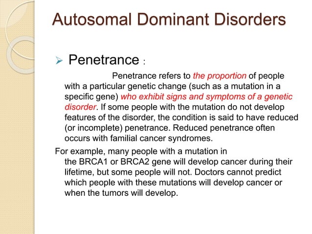 Mutation with transmission pattern of single gene disorder | PPTX