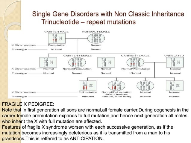 Mutation with transmission pattern of single gene disorder | PPTX