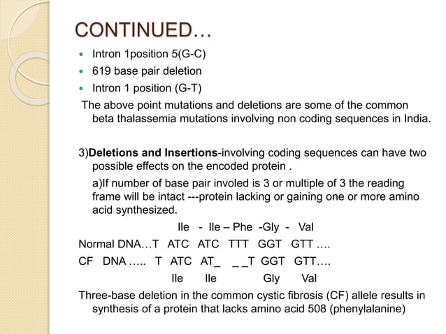 Mutation with transmission pattern of single gene disorder | PPTX