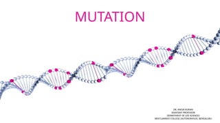 Mutation and its types (Point, Silent, Mis sense and Non sense ...