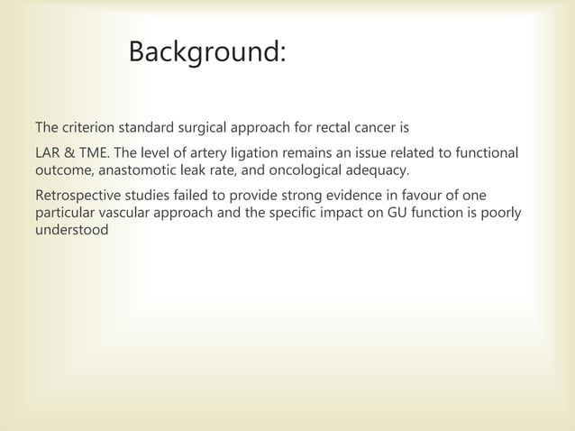 Low Ligation of Inferior Mesenteric Artery in Laparoscopic Anterior ...