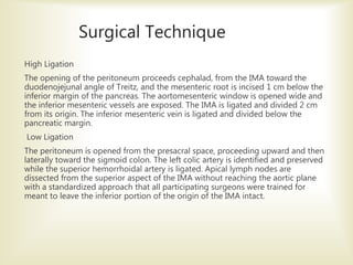 Low Ligation of Inferior Mesenteric Artery in Laparoscopic Anterior ...