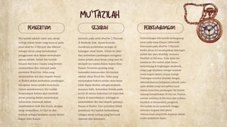 MATERI MU`TAZILAH PRESENTASI ILMU KALAM SEMESTER 3 | PDF