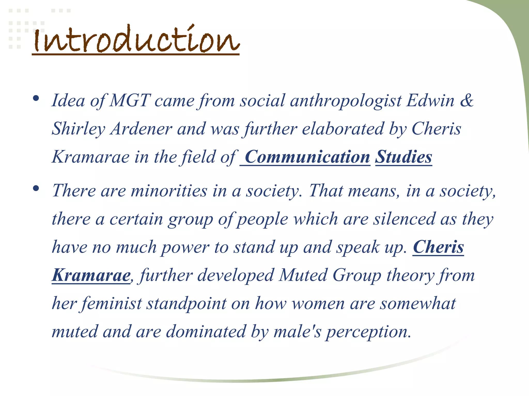 Muted group theory | PPTX