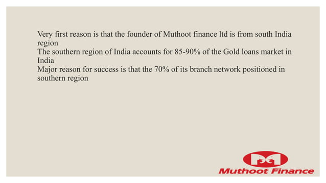 MUTHOOT FINANCE.pptx.pdf | Business Accounting & Finance | Business