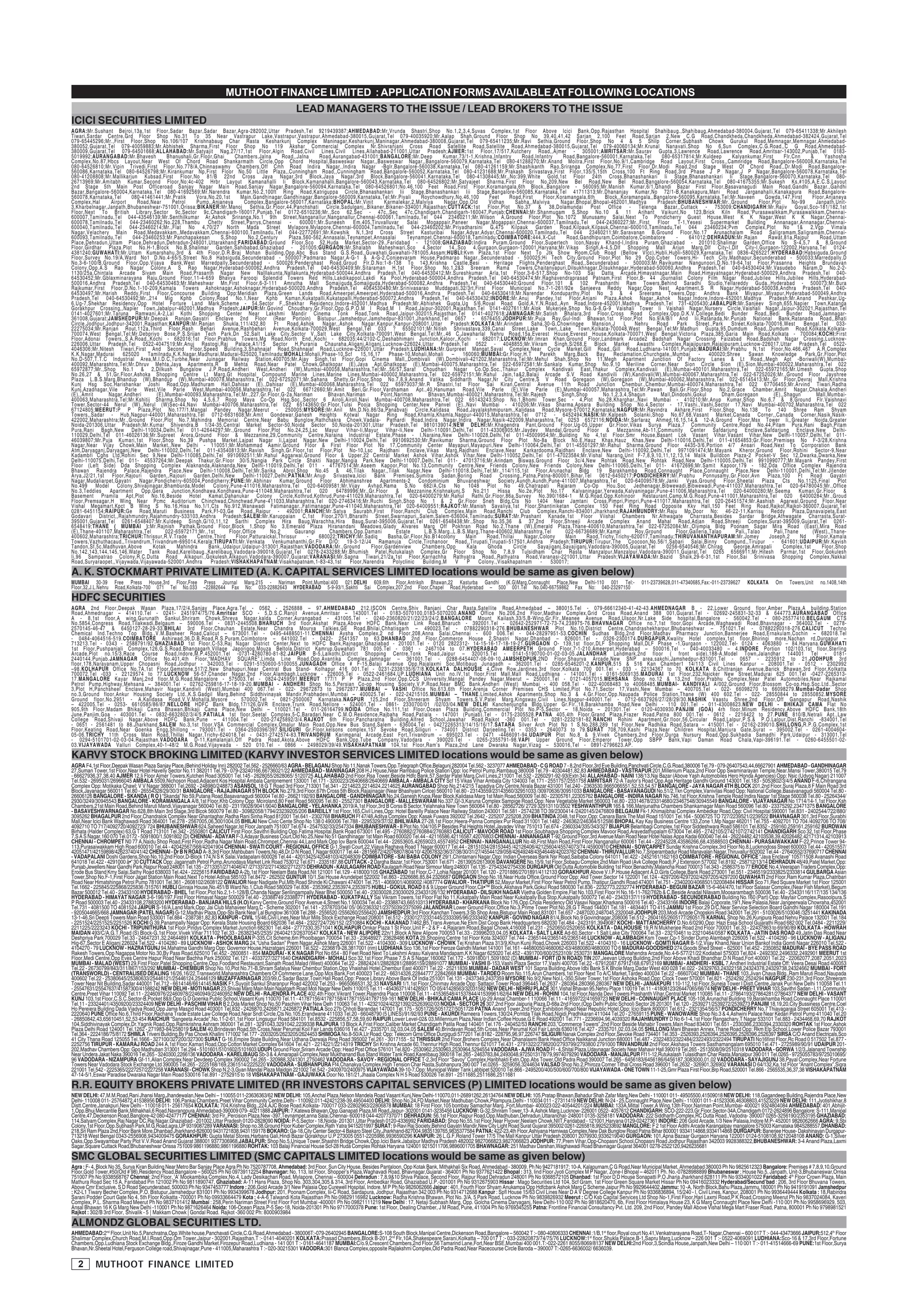 Muthoot finance limited ncd application form dec 2011 jan 2012 | PDF ...