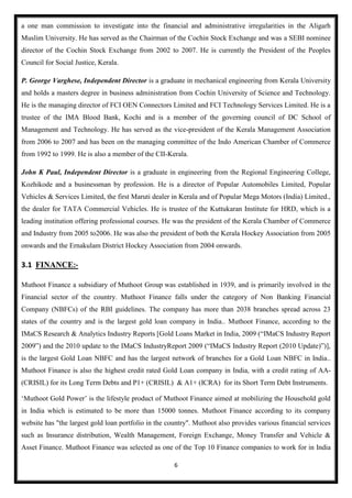 Muthoot finance MBA project | PDF