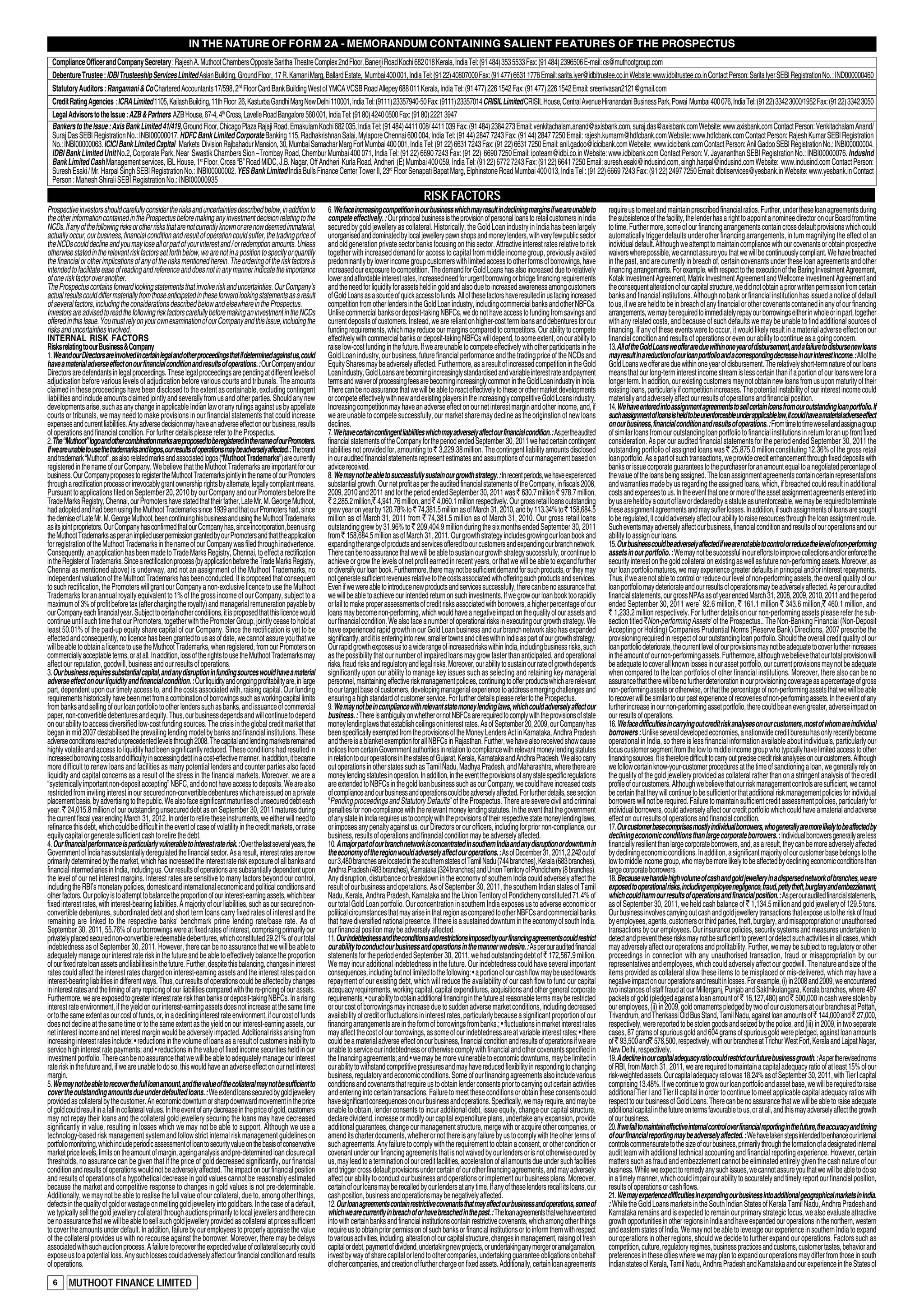 Muthoot finance ncd application form mar 2012 | PDF