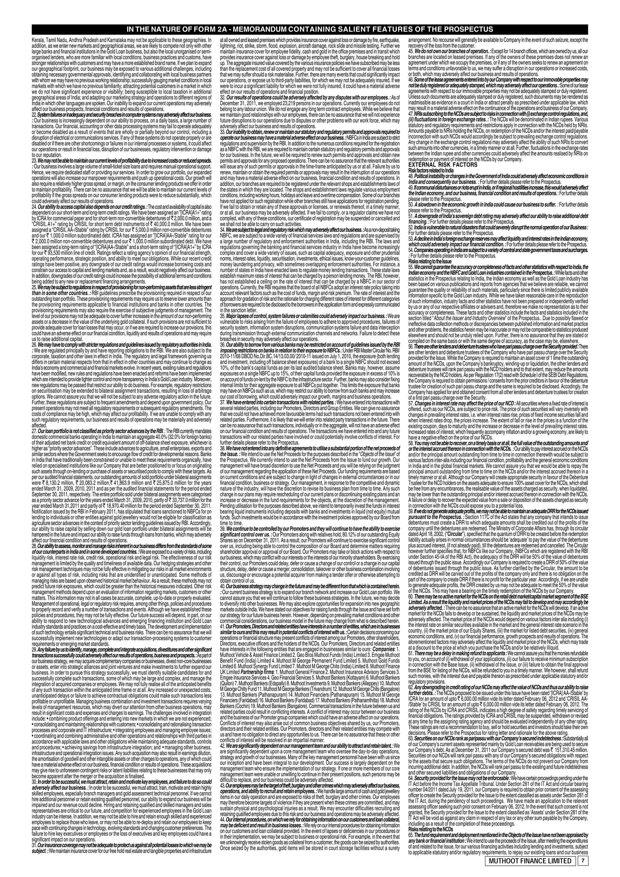 Muthoot finance ncd application form mar 2012 | PDF