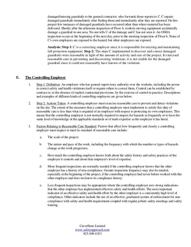 Muti employer worksite citation policy