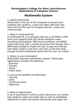 Mutimedia | PDF