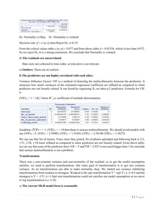 Mutiple linear regression project | PDF