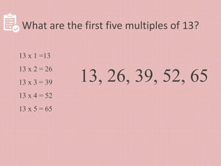 Mutiples Grade 4 | PPTX