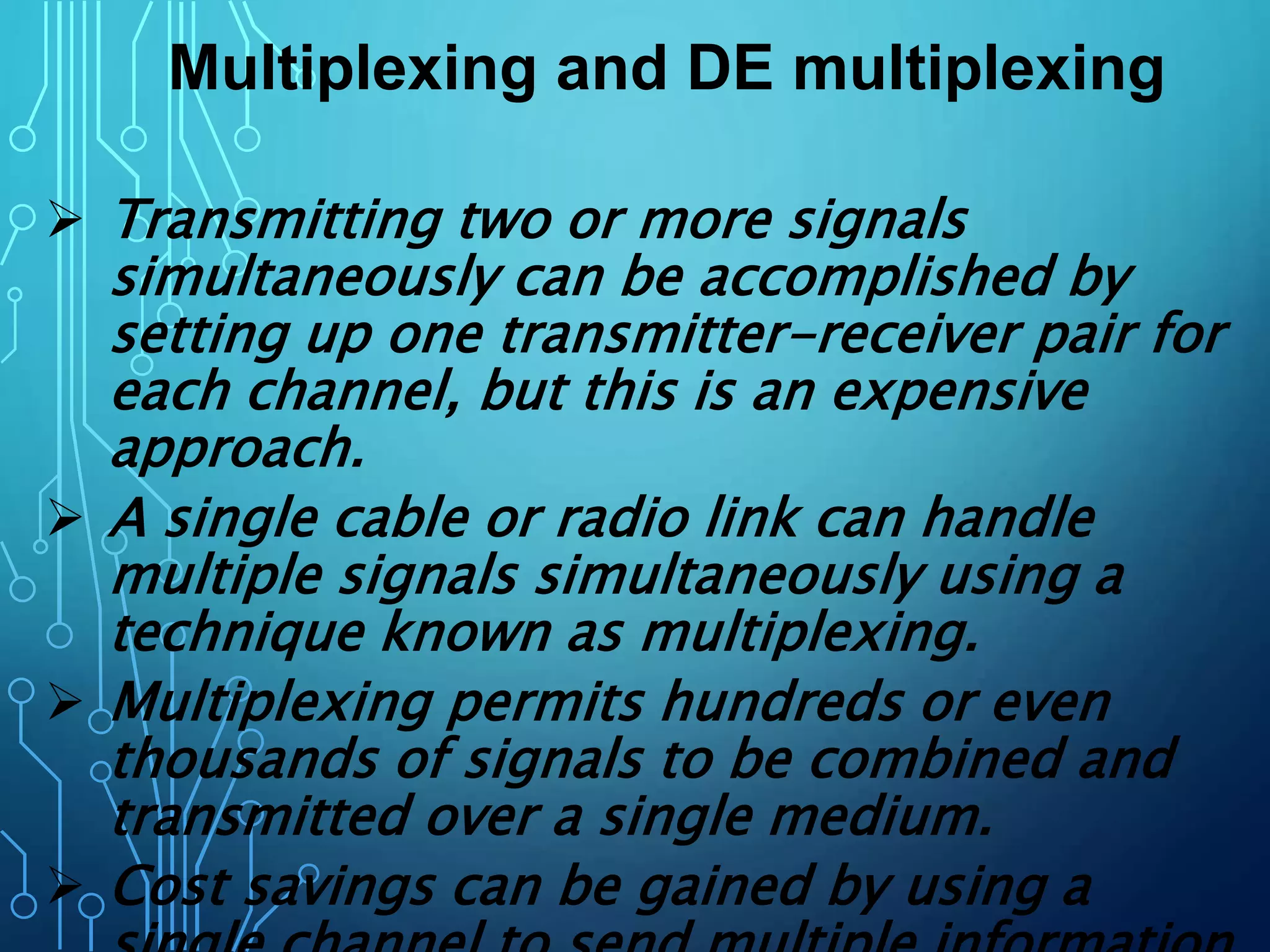 Multiplexing & DE Multiplexing( Time Division Multiplexing(TDM ...
