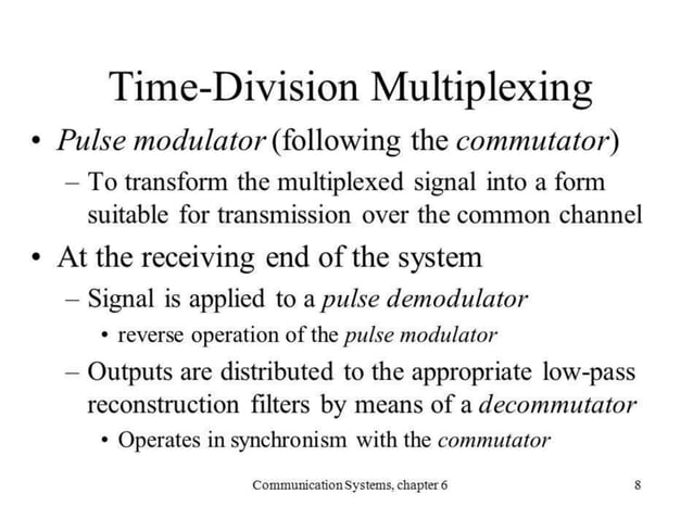 Multiplexing & DE Multiplexing( Time Division Multiplexing(TDM ...