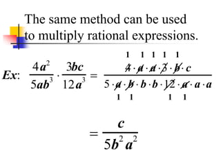 Mutiplyin and dividing expressions | PPT