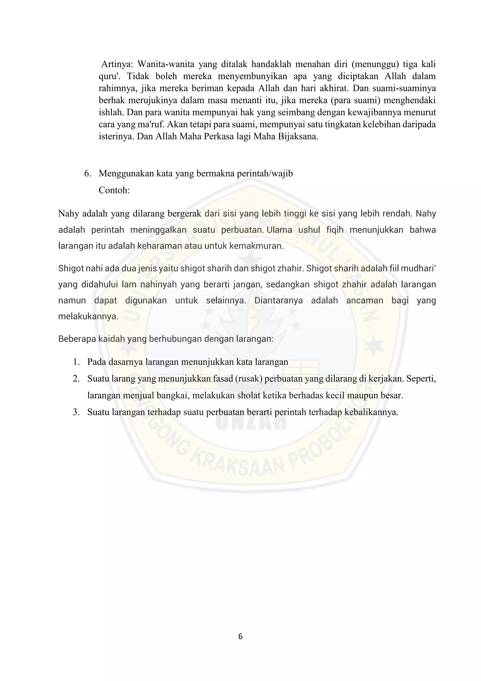 Mutlaq dan Muqayyad, Amr dan Nahy.pdf