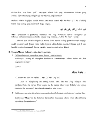 Mutlaq dan muqoyyad sangat benar | DOCX