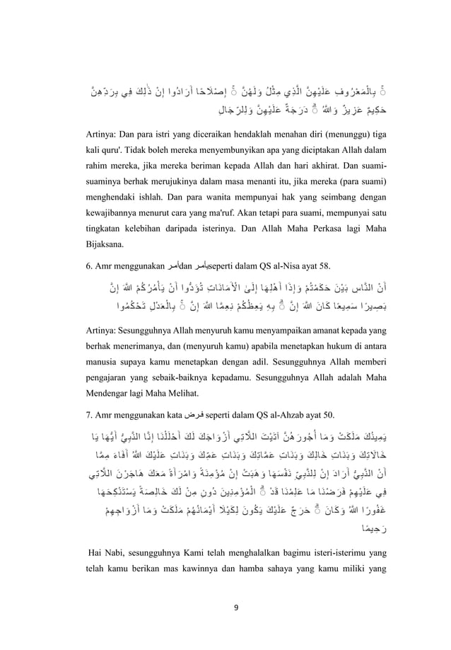 Mutlaq dan Muqqayyad, Amr dan Nahy.docx