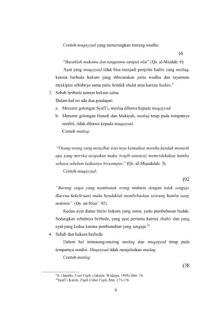 Mutlaq Muqayyad | DOC