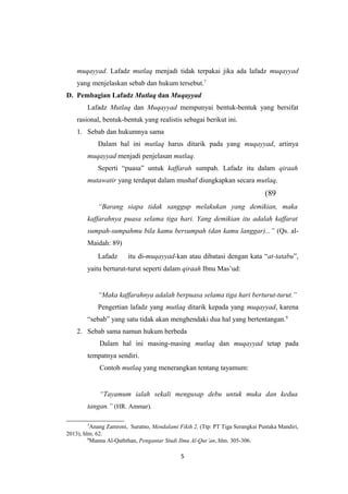 Mutlaq Muqayyad | PDF