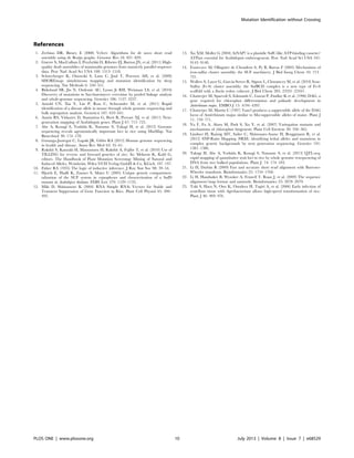 Mut map genetic mapping and mutant identification without crossing ...
