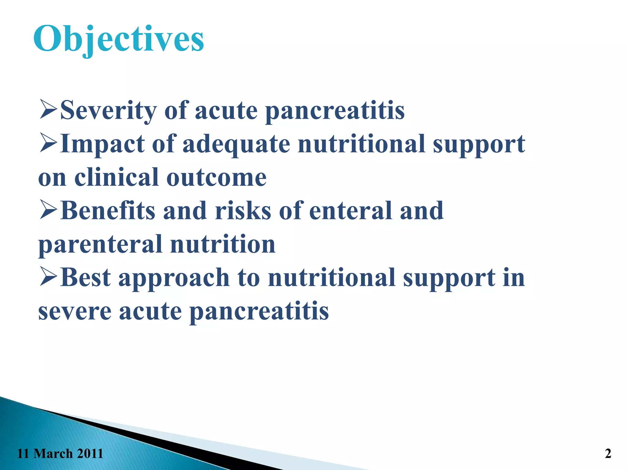 Nutrition in pancreatitis shw | PPSX