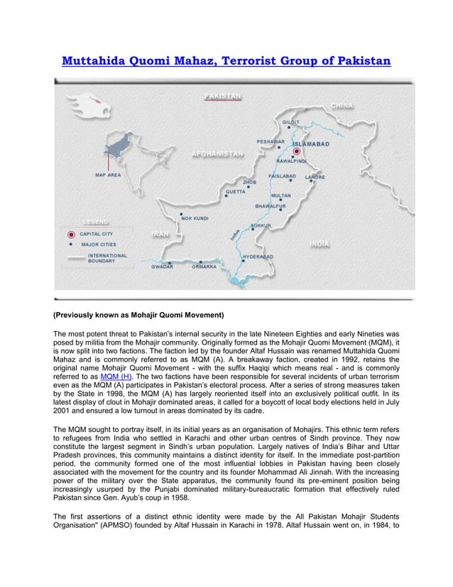Muttahida quomi mahaz | PDF
