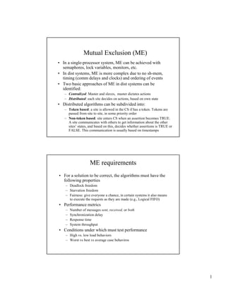 Mutual exclusion | PDF | Computer Networking | Computing