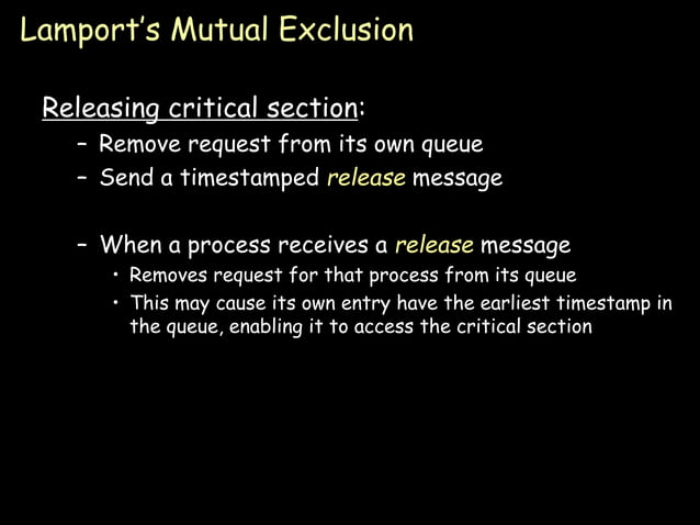 Mutual Exclusion Algorithm Ppt