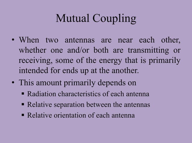 Mutual coupling | PPTX