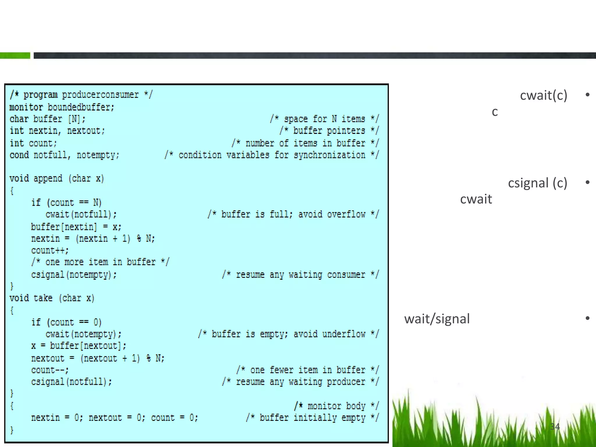 Mutual exclusion and synchronization | PPSX | Programming Languages | Computing