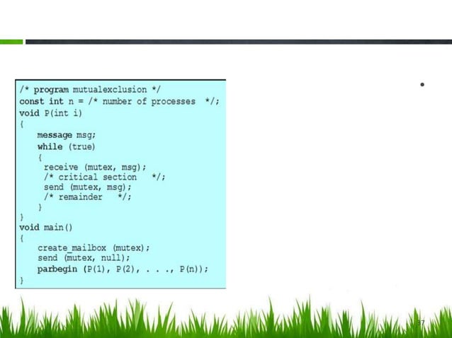 Mutual exclusion and synchronization | PPSX | Programming Languages | Computing